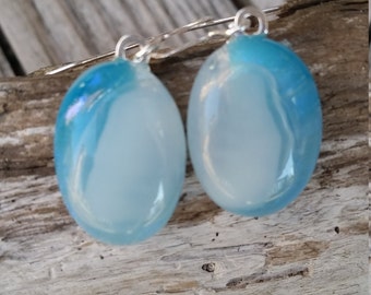 Items similar to Light Blue Pearl Necklace, Pale Blue Bridesmaid ...