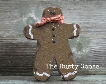 Wood gingerbread man | Etsy