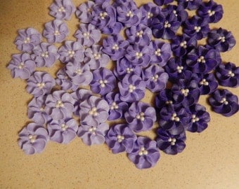 Handmade Sparkling White Royal Icing Drop Flowers with silver