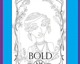 Afro coloring page | Etsy