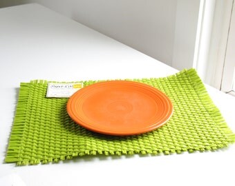 Lime green placemats | Etsy