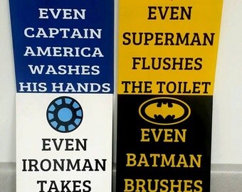 Superhero bathroom | Etsy