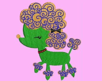 Poodle embroidery | Etsy