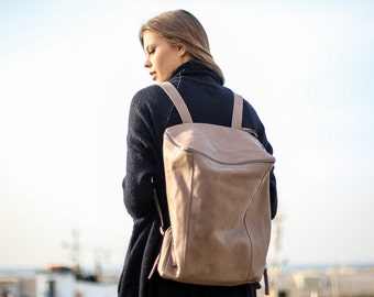 Leather backpack | Etsy