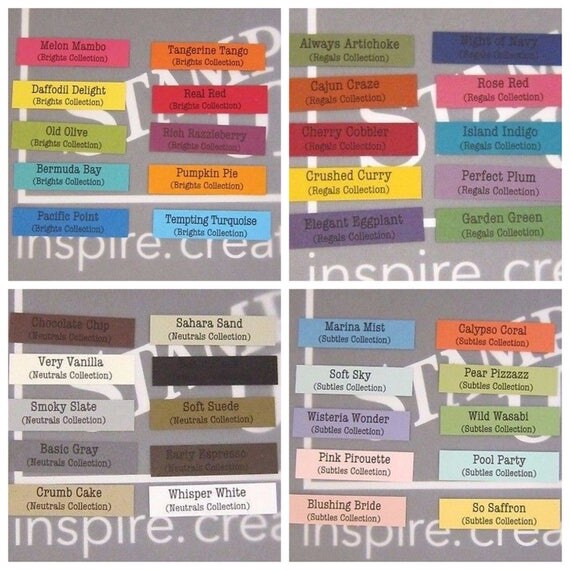 Stampin Up Complete Color COLLECTION IN-COLOR 2016-2018 and