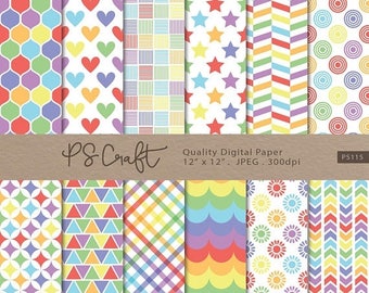 Digital papers clipart illustrations for creatives by pscraft