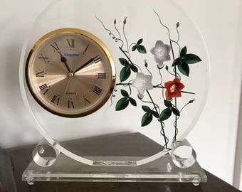 1950s Art Deco Lucite Clock by Telechron