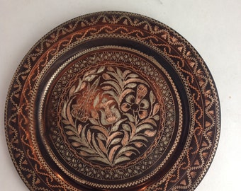 Copper enamel plate | Etsy