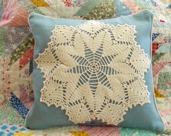 Doily pillow | Etsy