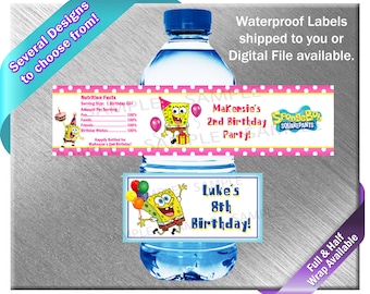 Spongebob labels | Etsy
