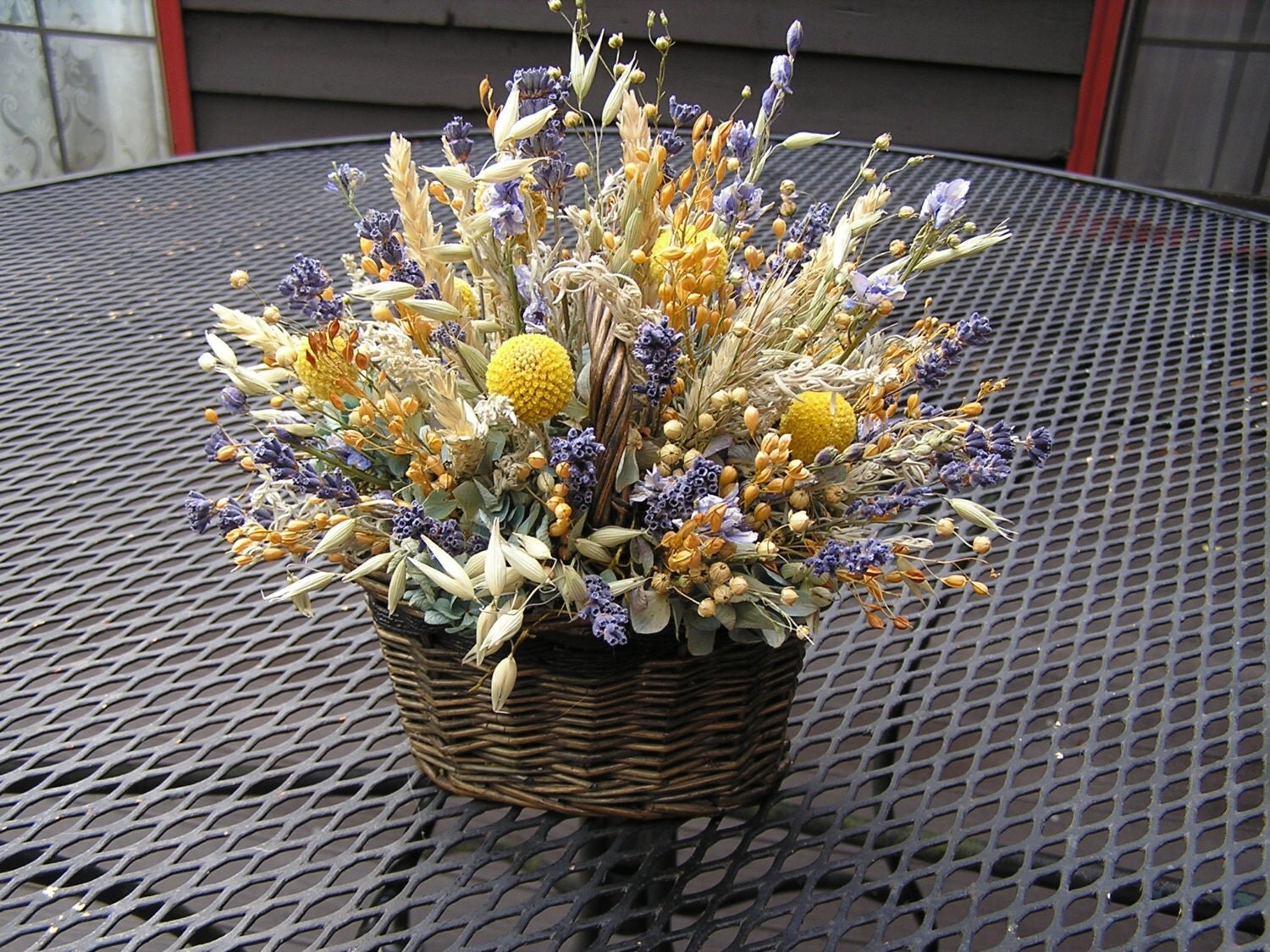 Dried Flower arrangement Flower Centerpiece Rustic Dried