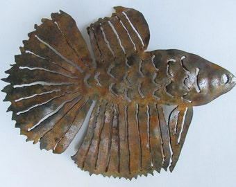 Metal fish sculpture | Etsy
