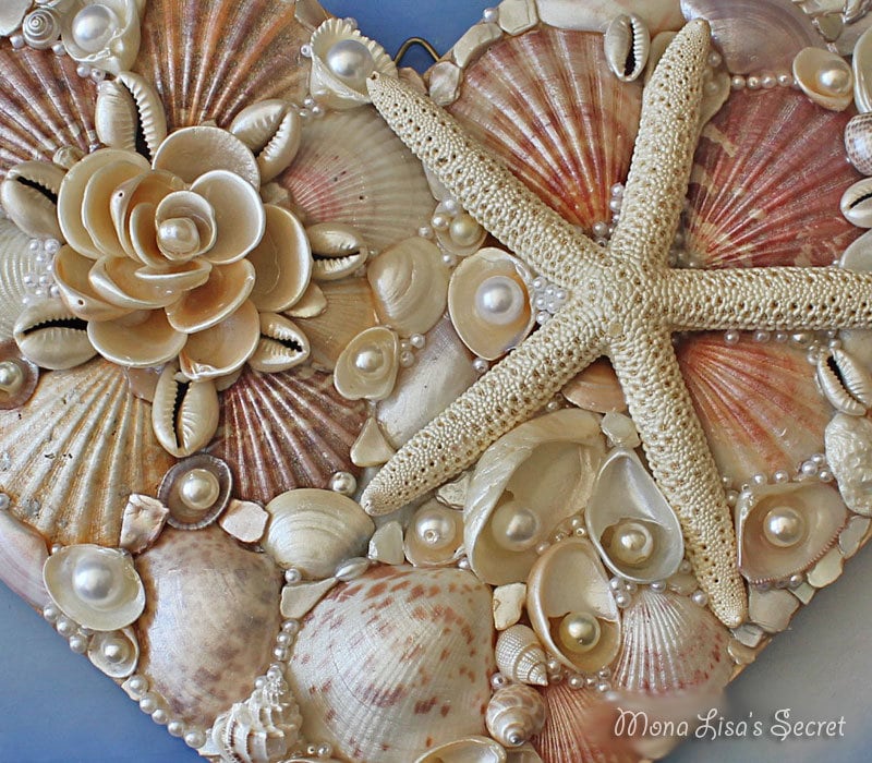 Seashell Heart Beach Wedding Decor Seashell Decoration