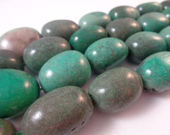 Green stone beads | Etsy