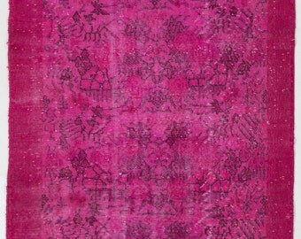 Pink oushak rug | Etsy