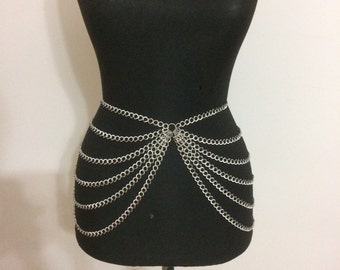 Hug & Kiss sexy belly chain Long all around love sexy body