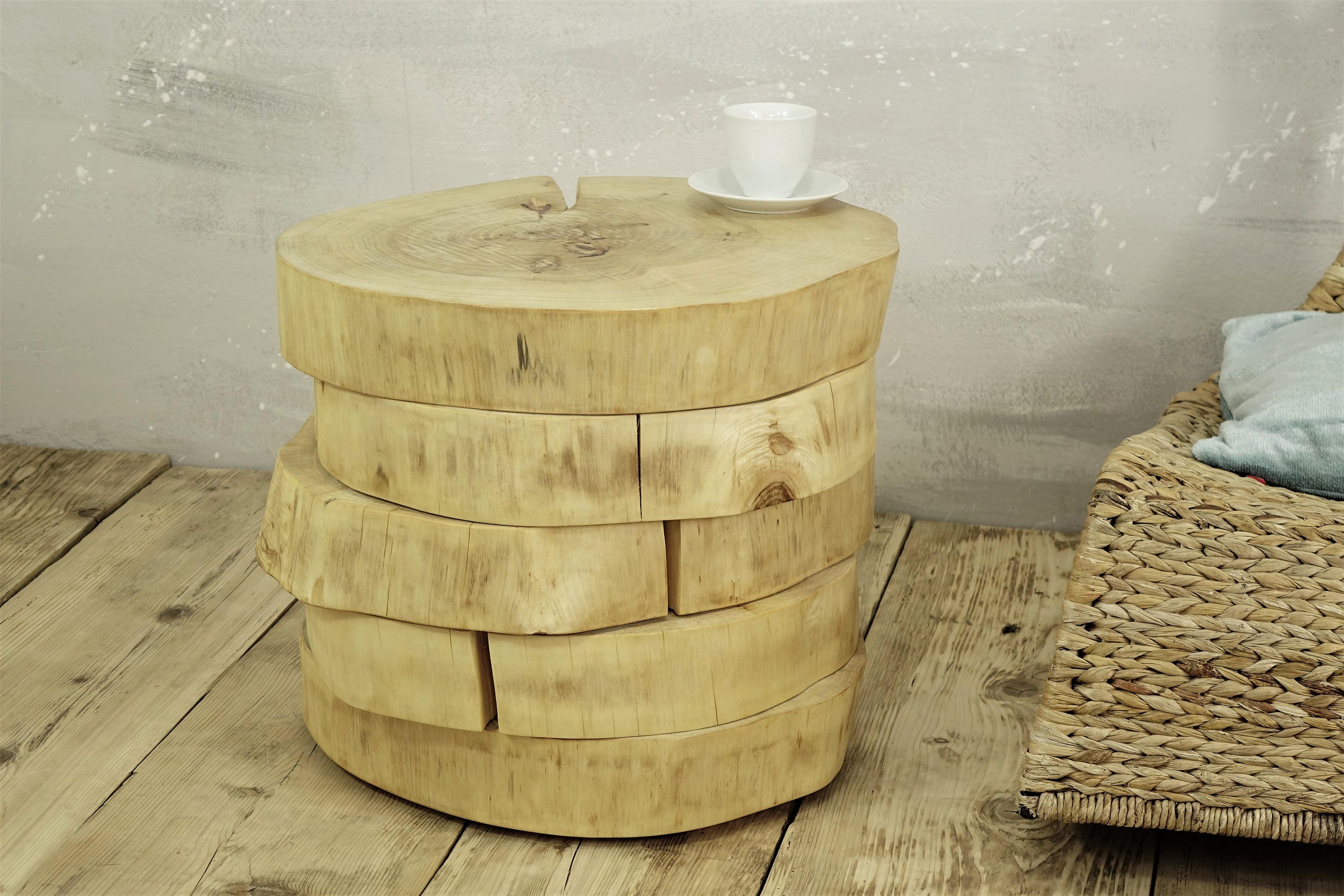 Tree slabs side table Wooden slices side table Table Tree Trunk table ...