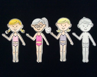 Magnetic paper doll | Etsy