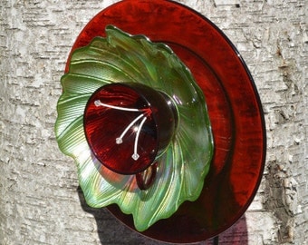 Recycled glass art | Etsy