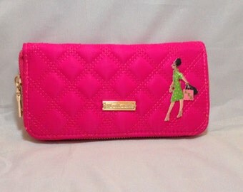 Hot pink wallet | Etsy