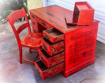 Rustic desk chair | Etsy