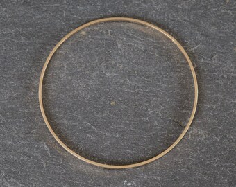 Thin gold bangle | Etsy