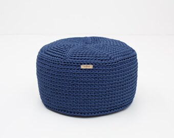 Navy blue pouf | Etsy