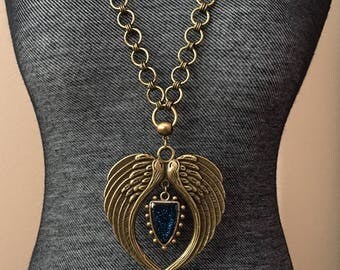 Angel wing necklace | Etsy