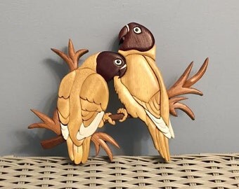 Intarsia wood art | Etsy