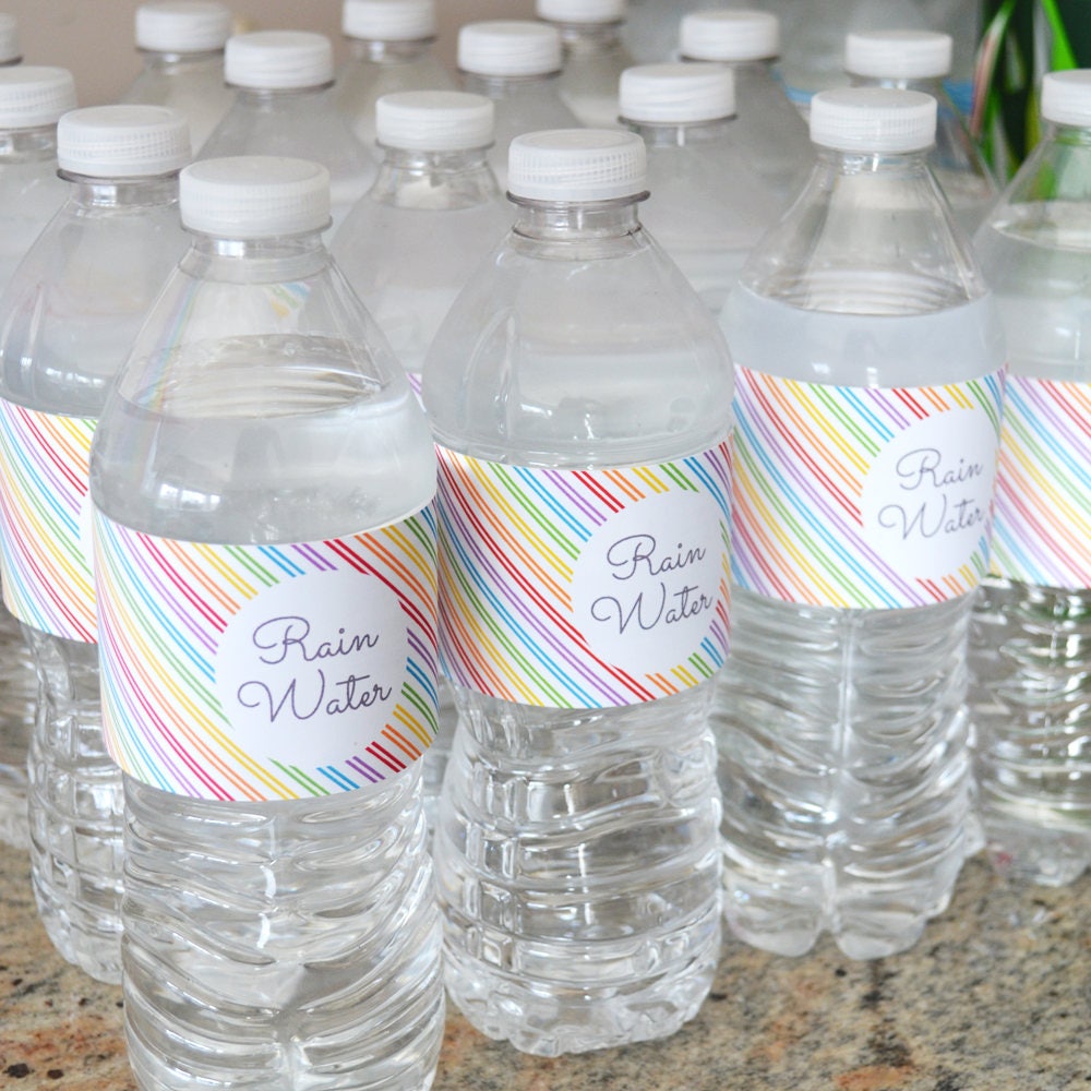 Rainbow Water Bottle Labels Noah's Ark Water Bottle