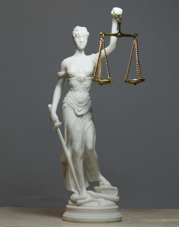 Lady Justice Roman Goddess Justitia Themis Figure Statue