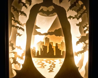 Paper cut light box | Etsy