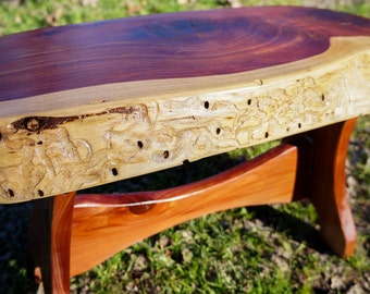 Items similar to Step Stool, Wooden, Wood, Alder, Stained, Large ...