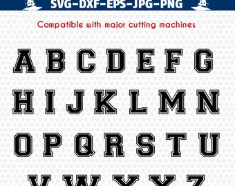 Collegiate font | Etsy