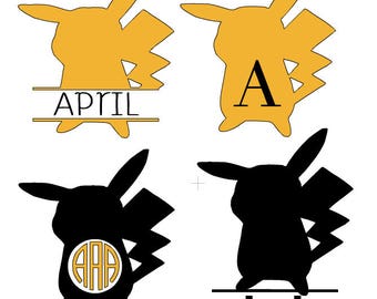 Pikachu silhouette | Etsy