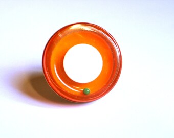 Fire. Resin ring. Resin jewelry. red. Orange. Tangerine