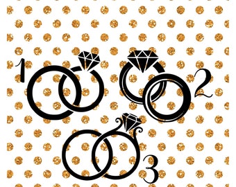 Wedding ring decal | Etsy