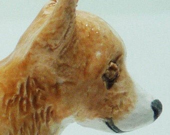 Items similar to Animal totem polymer clay corgi sculpture on Etsy