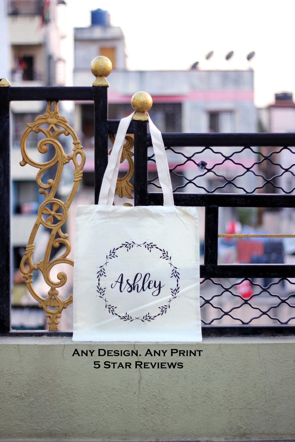 Personalized Tote Bag Custom Tote Bag Baby Deer Tote Canvas