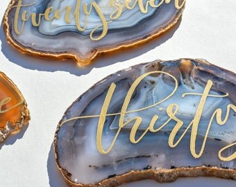 Agate place card | Etsy