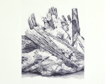 Minerals drawing | Etsy