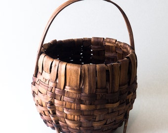 Antique oak basket | Etsy