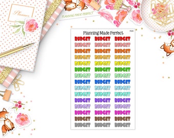 Budget stickers | Etsy