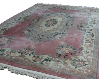 Pink oriental rug | Etsy