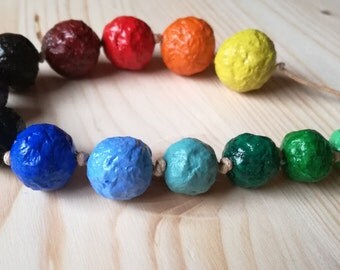 Paper mache jewelry | Etsy