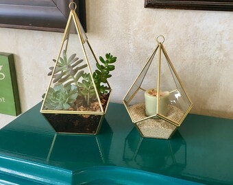 Geometric terrarium | Etsy
