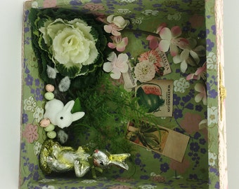 Rabbit diorama | Etsy