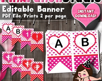 Valentine day banner | Etsy