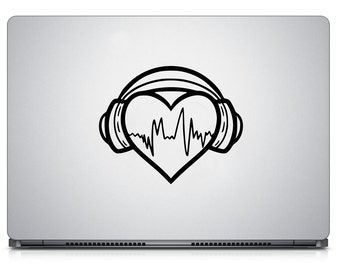 Headphone wall decal | Etsy