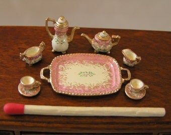 Dollhouse tea set | Etsy
